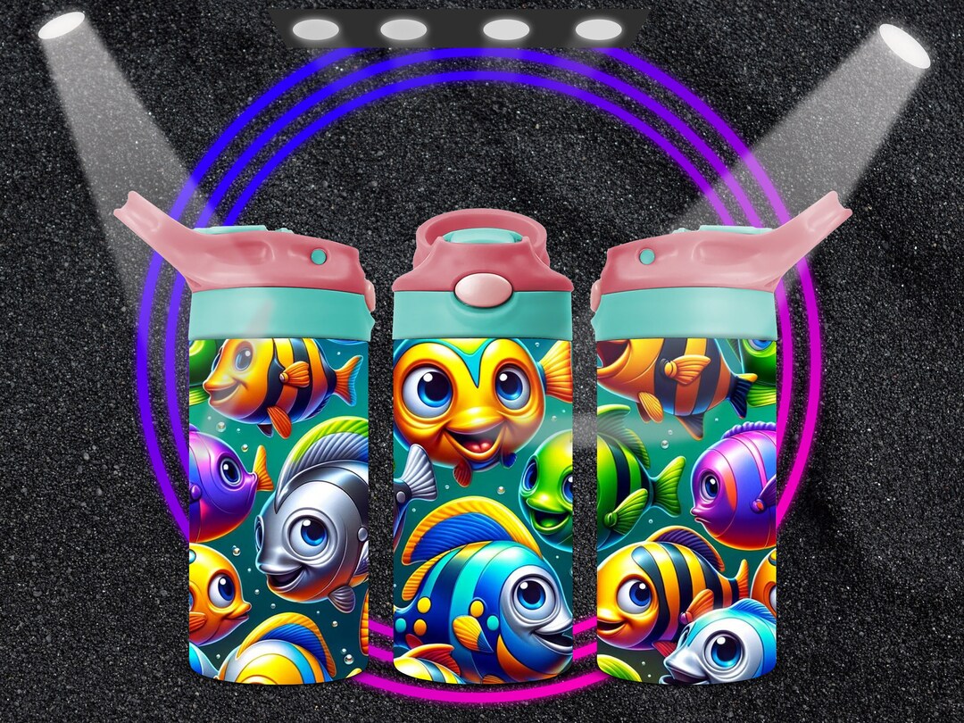Clown Fish Cartoon 12oz Sippy Cup Sublimation Designs Digital Download ...