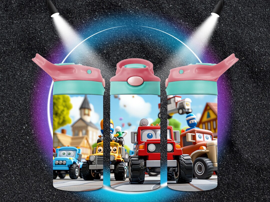 Cartoon,12oz Kids Flip Top Sippy Cup Tumbler Wrap,12oz Straight and ...