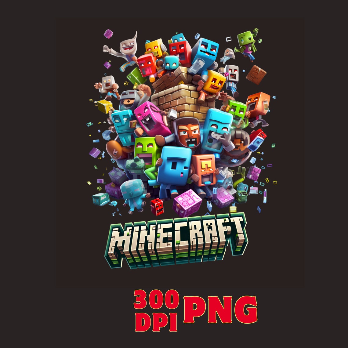 Minecraft PNG, Minecraft Clipart Art, Minecraft Shirt Png, Tumbler ...