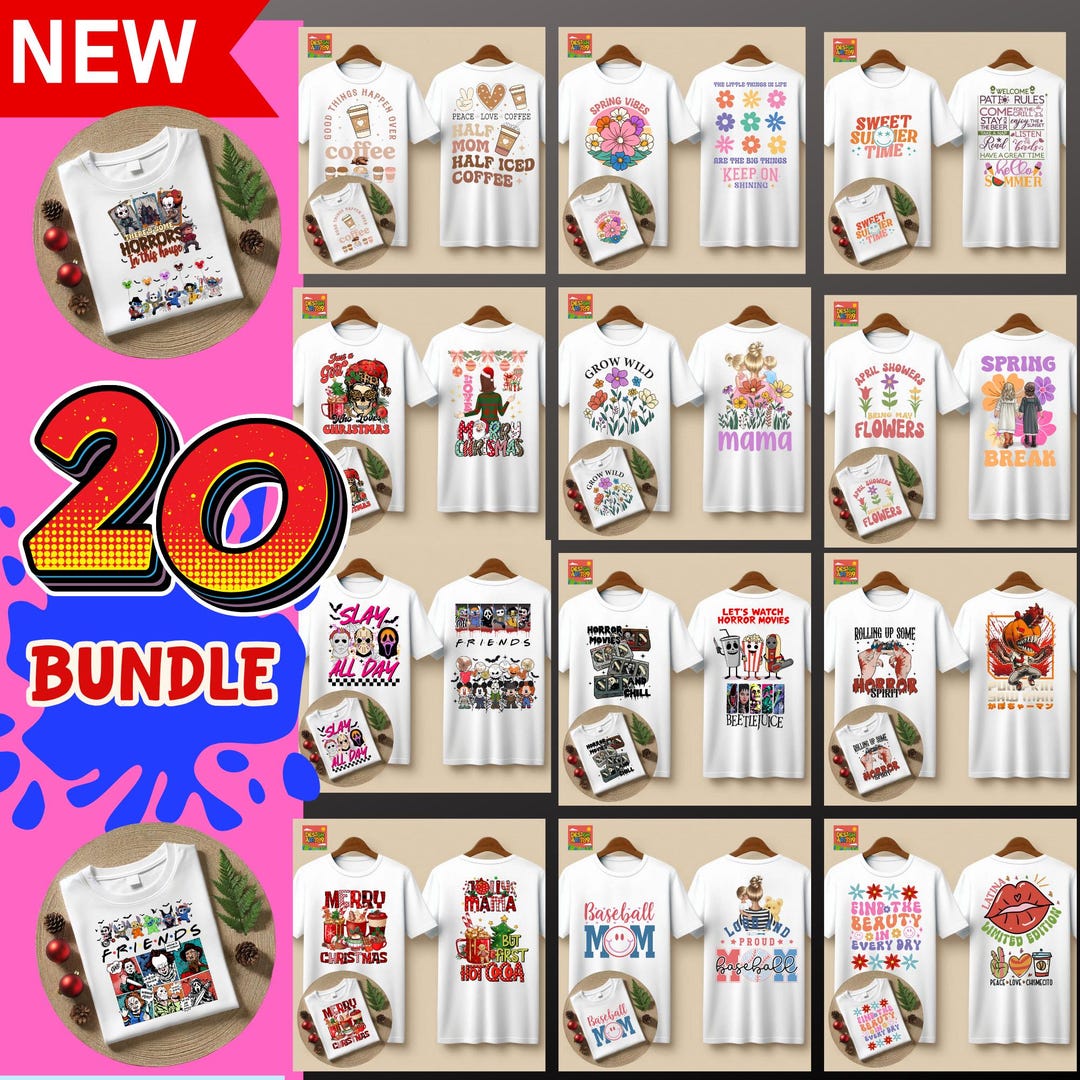 20 Retro T Shirt Design Bundle, Front and Back T-shirt Design,t Shirt ...