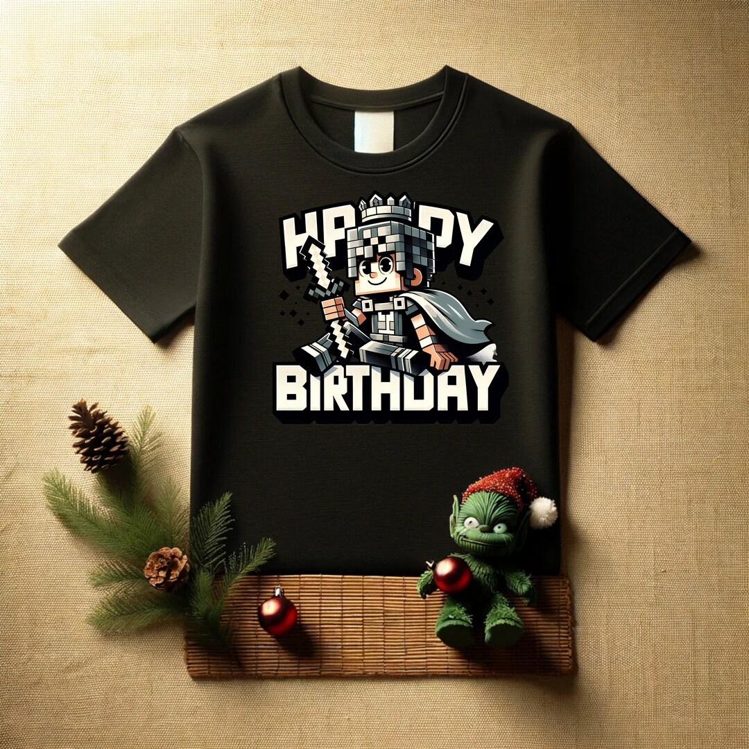Happy Birthday, T Shirt Kids Minecraft Stylet-shirt Design ,sublimation ...