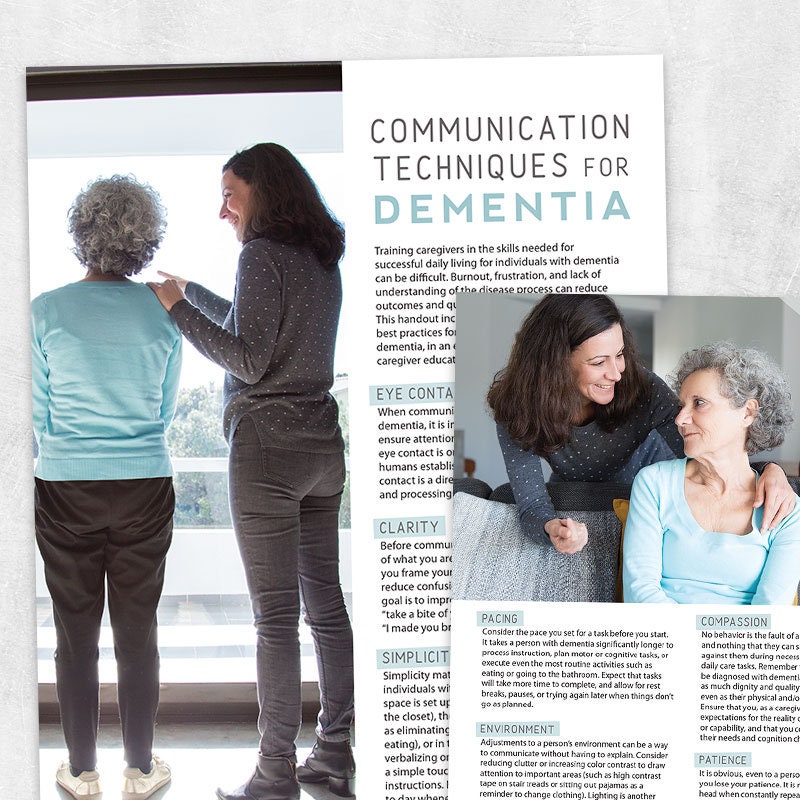 Printable Resource Communication Techniques for Dementia - Etsy