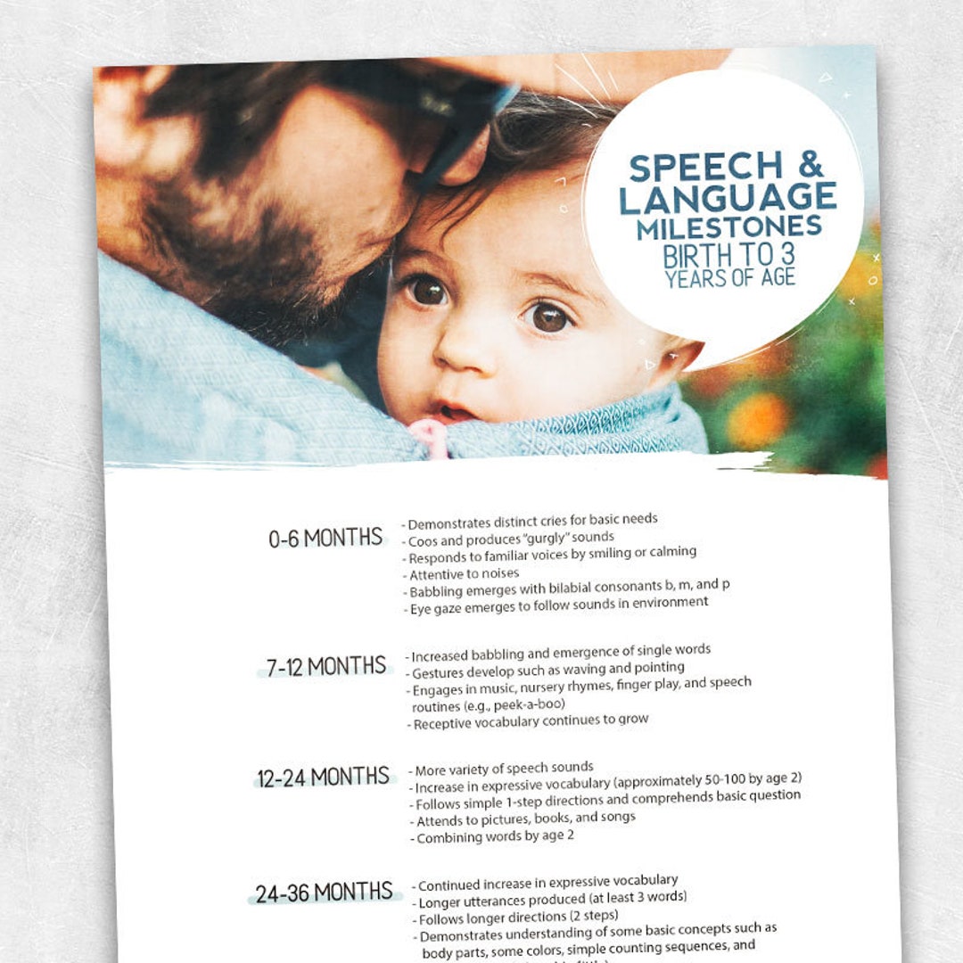 Printable Resource Speech and Language Developmental - Etsy