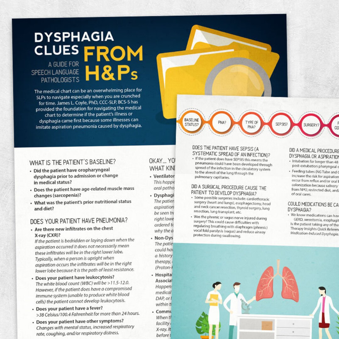 Printable Resource Dysphagia Clues From H&ps: A Guide for Speech ...