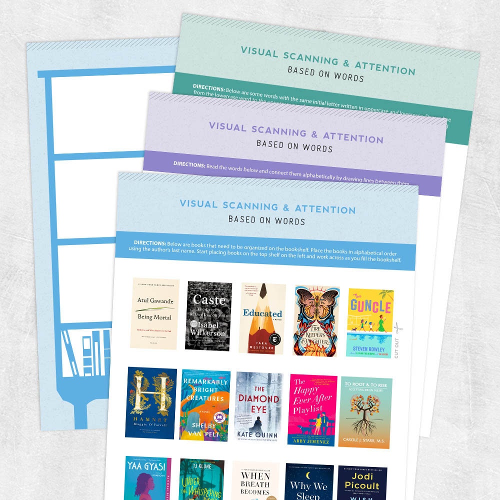 Printable Resource Visual Scanning and Attention Based on Words - Etsy