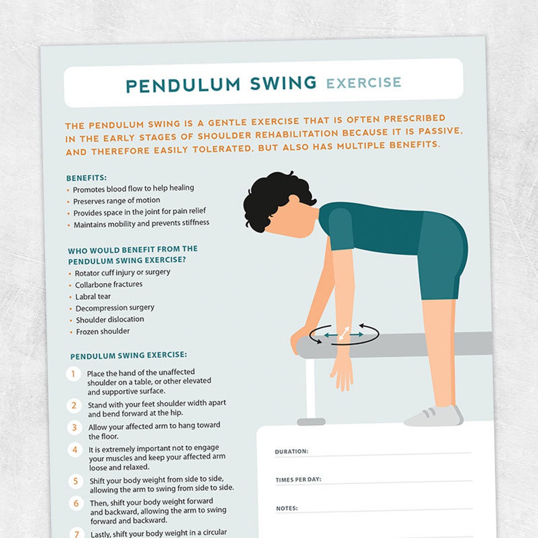 Printable Resource Pendulum Swing Exercise - Etsy