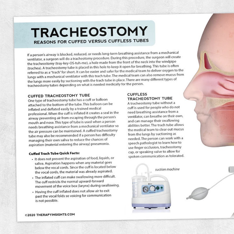 Printable Resource Tracheostomy and Reasons for Cuffed Versus Cuffless ...