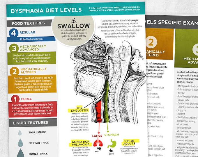 Printable Resource Dysphagia Diet Textures - Etsy