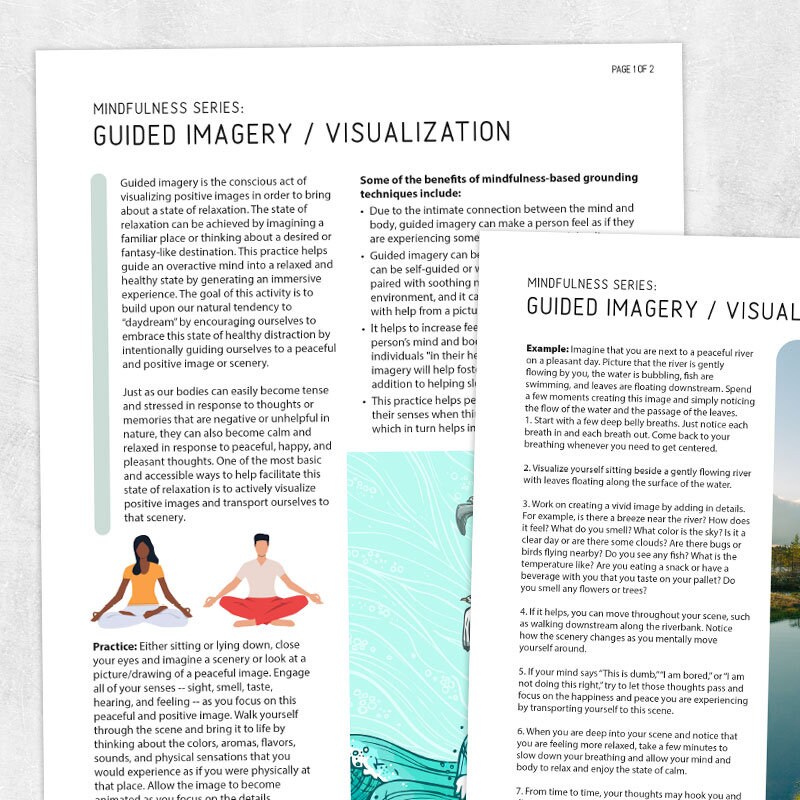 Printable Resource Mindfulness Series: Guided Imagery - Etsy