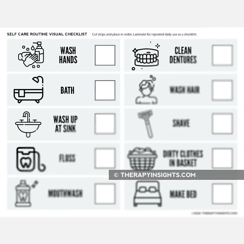 Printable Resource ADL Checklist for Early Dementia - Etsy