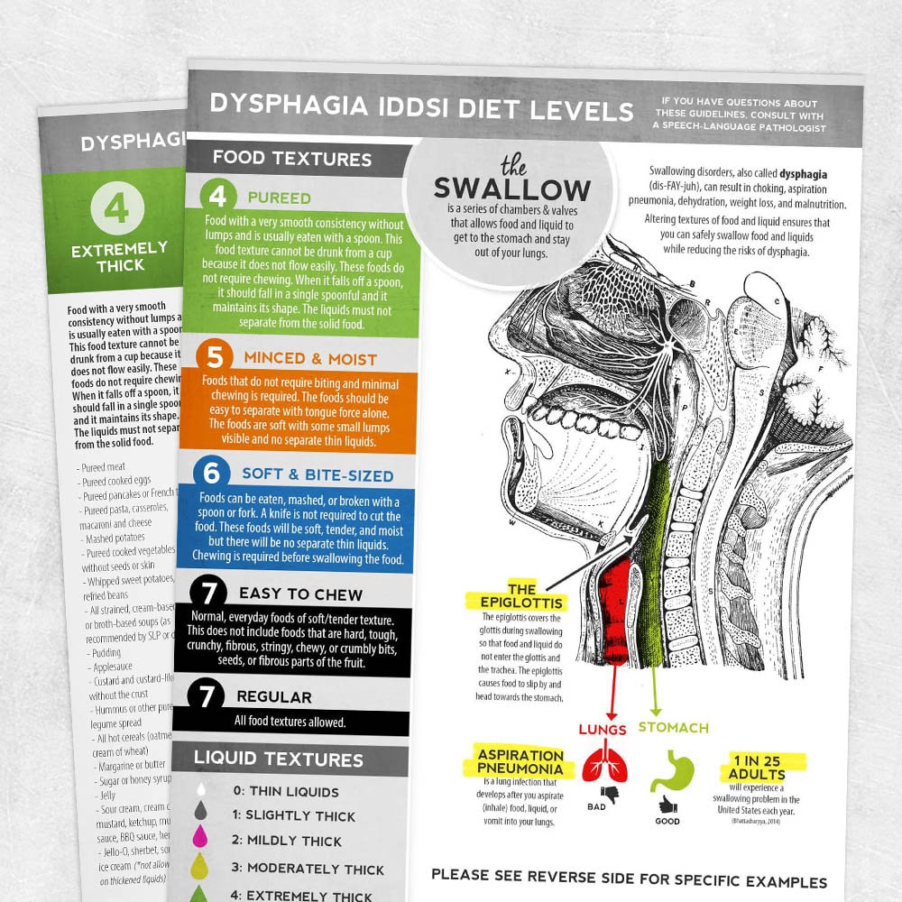 Printable Resource Dysphagia IDDSI Diet Textures/liquids - Etsy UK