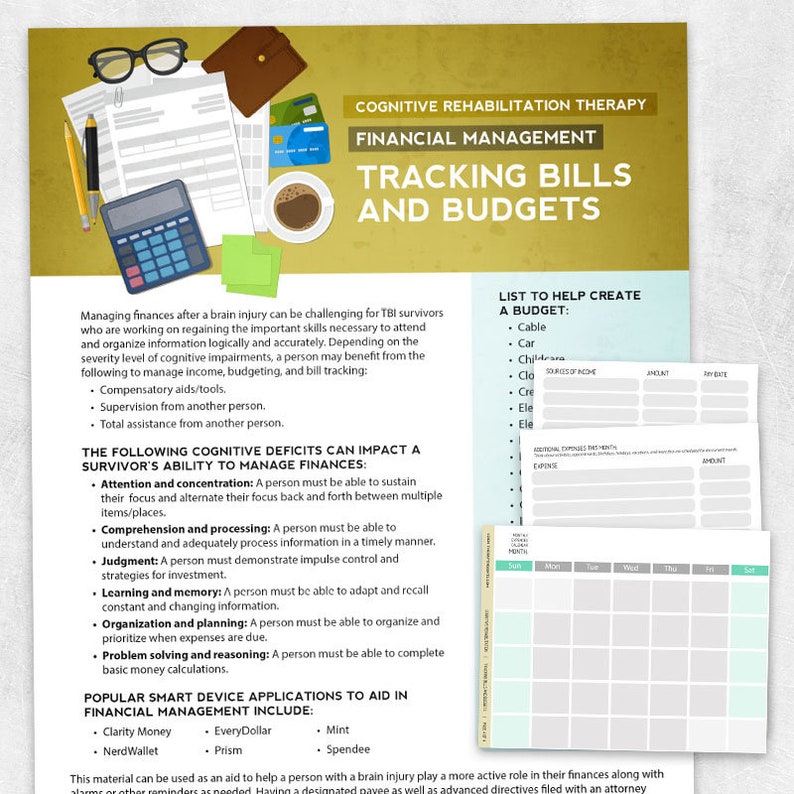 Printable Resource Financial Management Bills and Budget Tracking - Etsy
