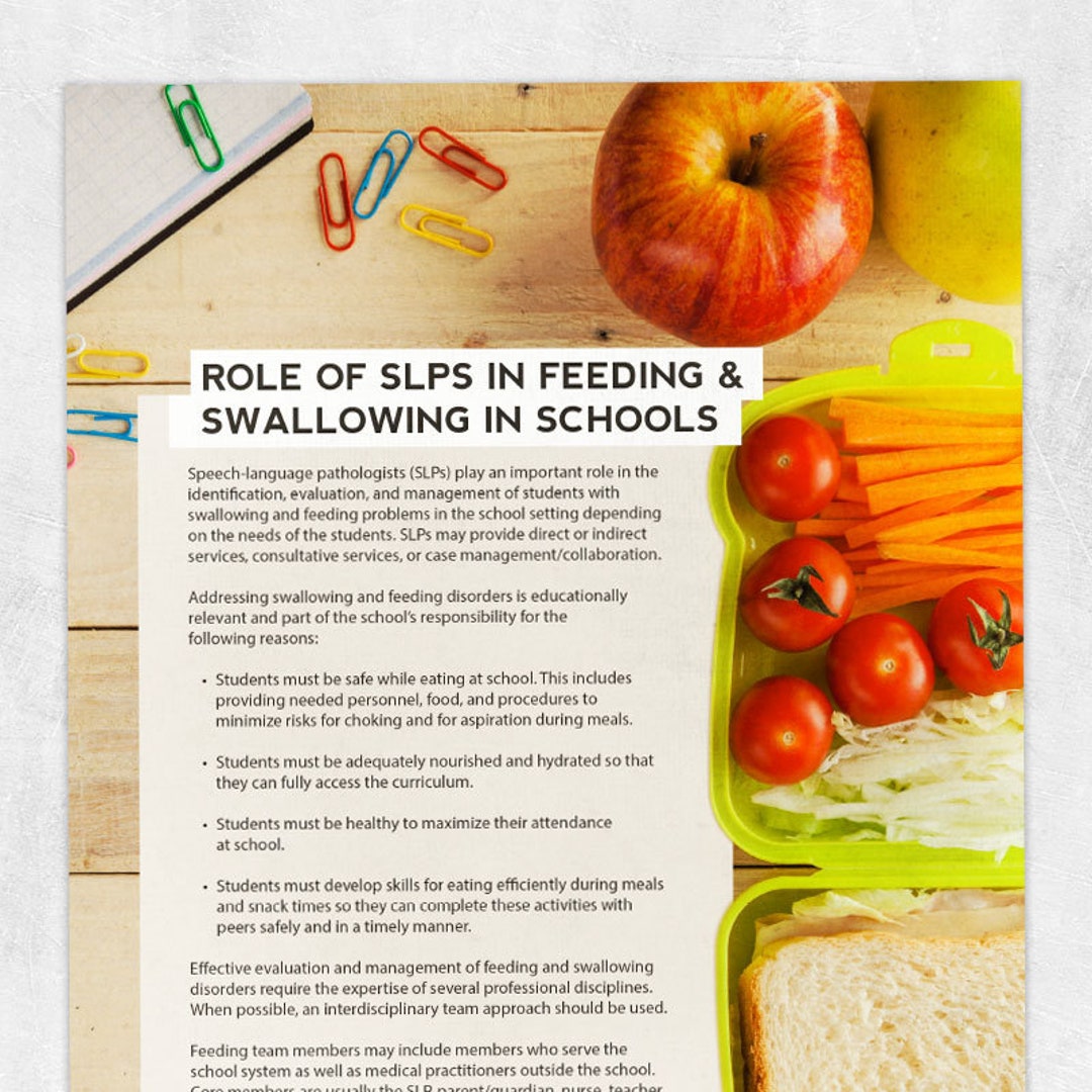 Printable Resource the Role of Slps in Feeding and - Etsy