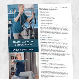 Printable Resource Basic Exercise Guidelines for Cancer - Etsy