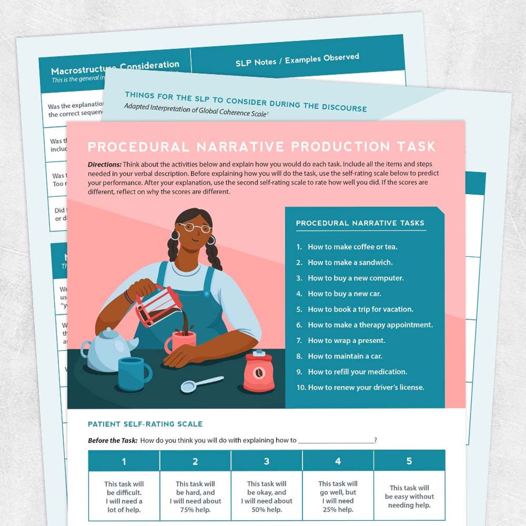 Printable Resource Procedural Narrative Production Task - Etsy