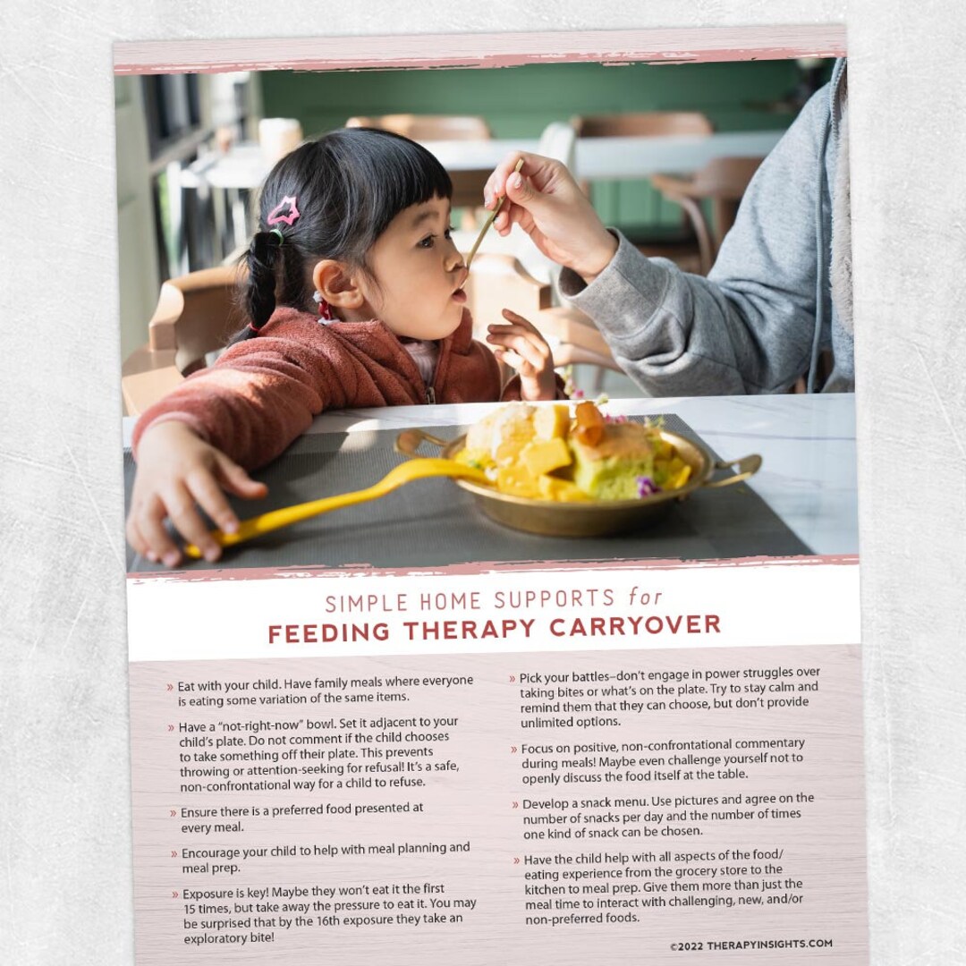 Printable Resource Simple Home Supports for Feeding Therapy Carryover ...