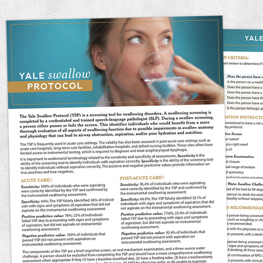 Printable Resource Yale Swallow Protocol - Etsy