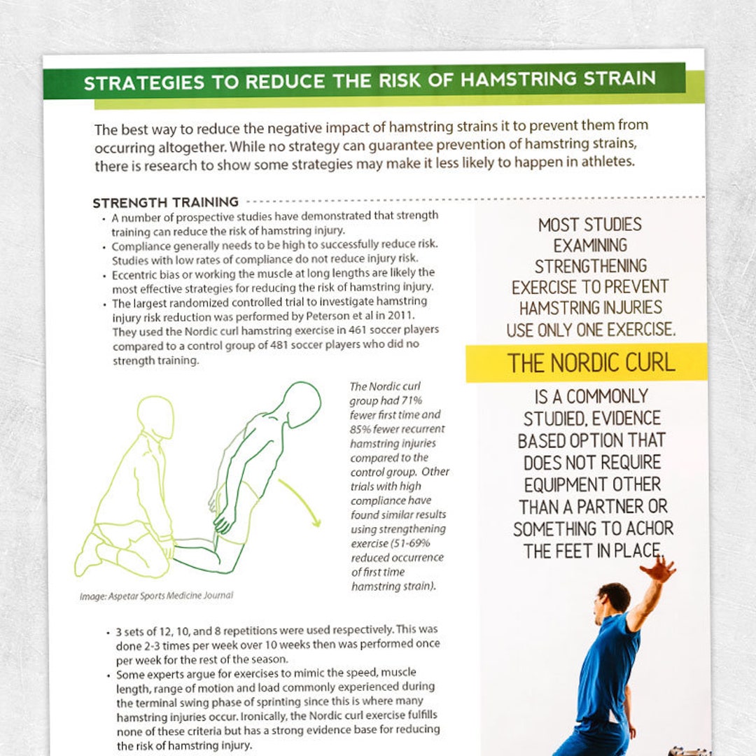 Druckbare Ressource Evidenzbasierte Übungen für Hamstring Zerrungen ...