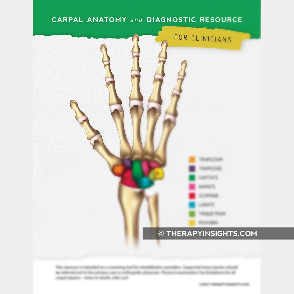 Printable Resource Carpal Anatomy and Diagnostic Resource for ...