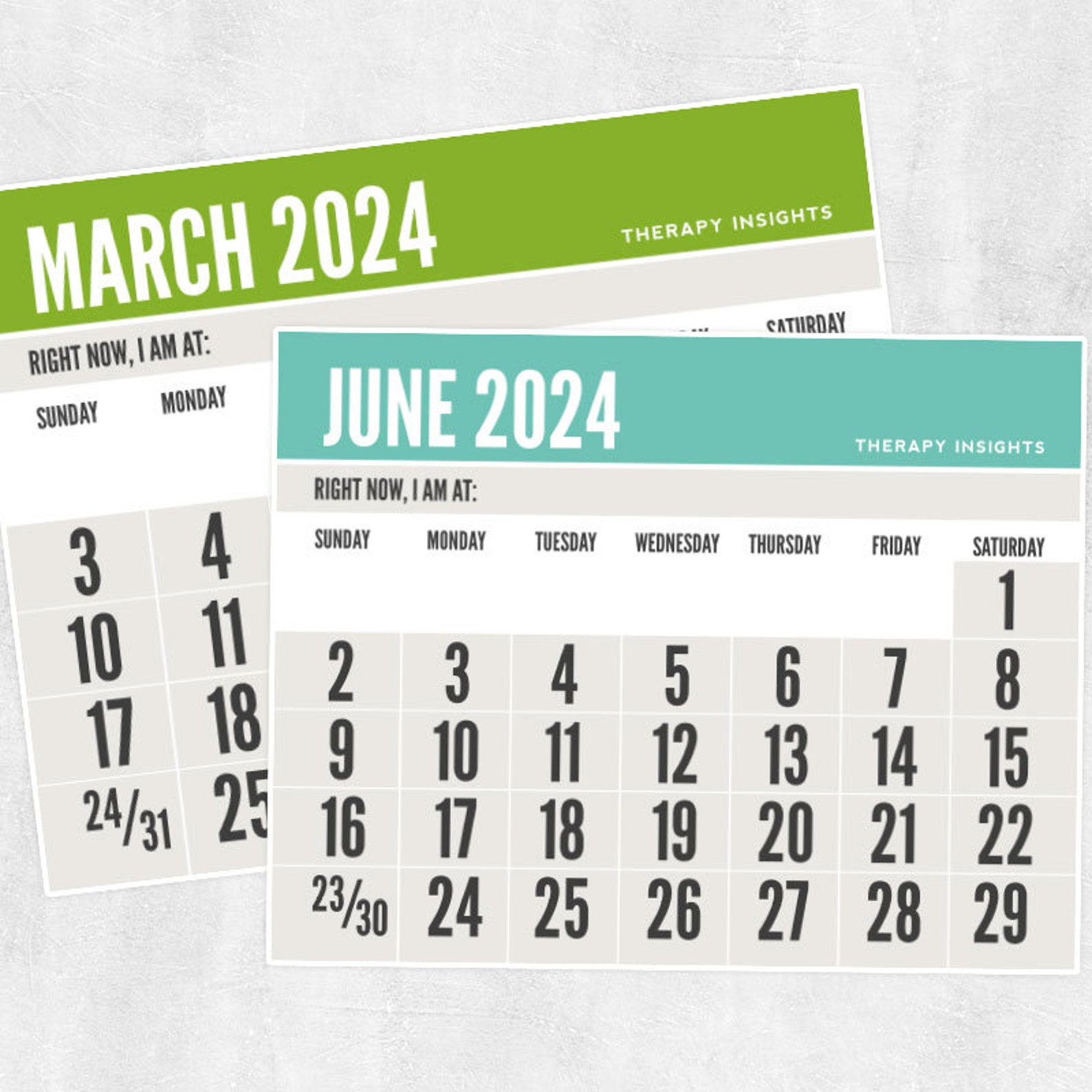 Printable 2024 Low Vision Calendar - Etsy