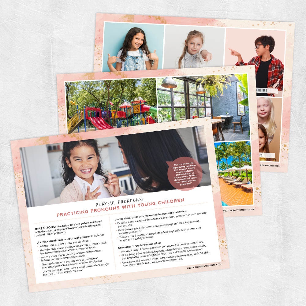 Printable Resource Playful Pronouns: Practicing Pronouns With Young Children - Etsy