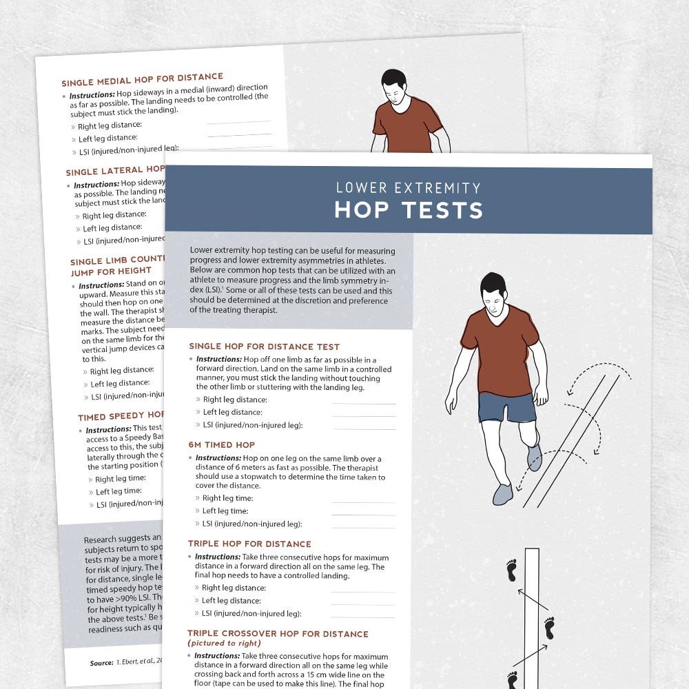 Printable Resource Lower Extremity Hop Tests - Etsy