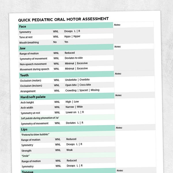 Pediatric Assessment - Etsy