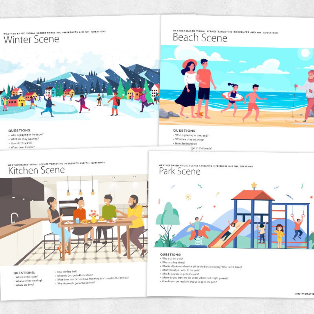 Printable Resource Visual Scenes Targeting Inferences and - Etsy