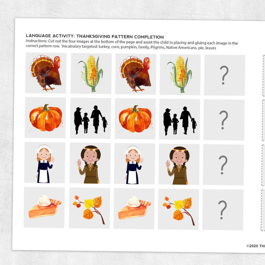 Printable Resource Thanksgiving Patterns - Etsy