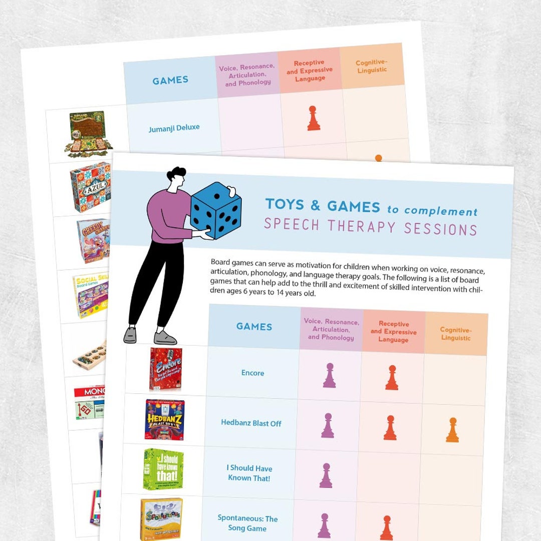 Printable Resource Toys and Games to Complement Speech - Etsy