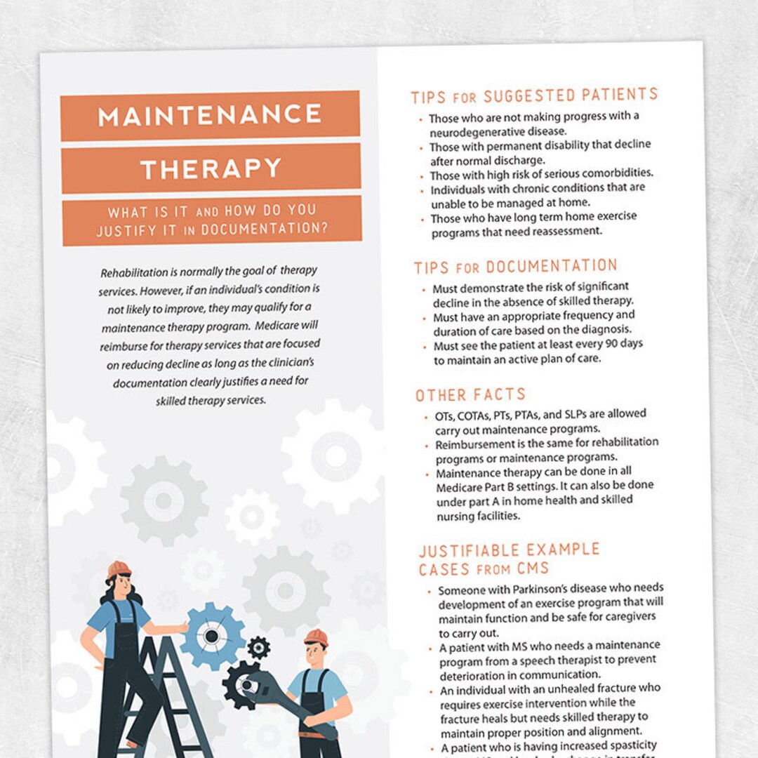Printable Resource Maintenance Therapy: What is It and How Do You ...