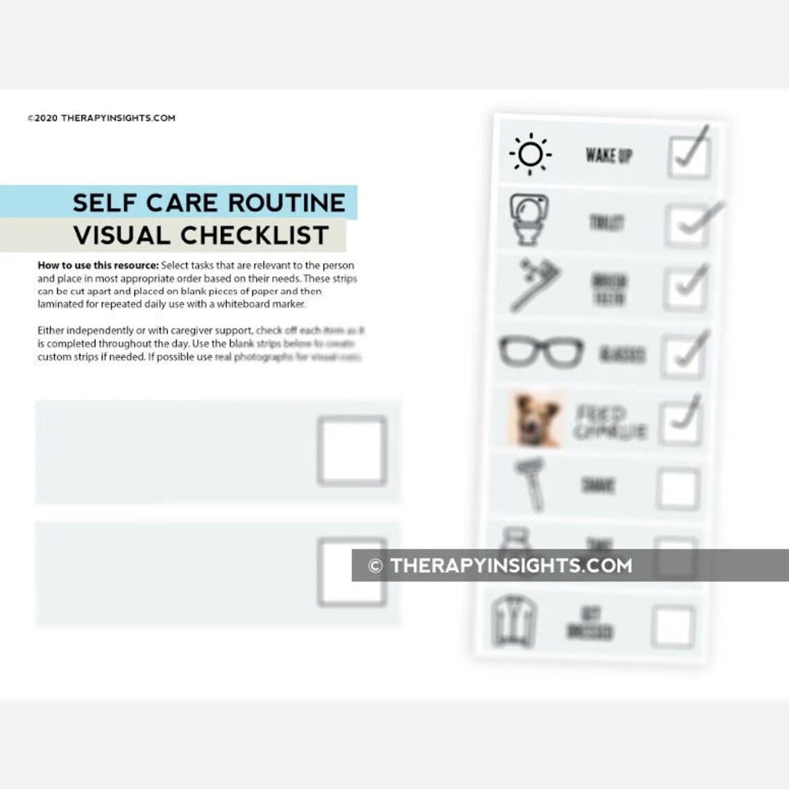 Printable Resource ADL Checklist for Early Dementia - Etsy