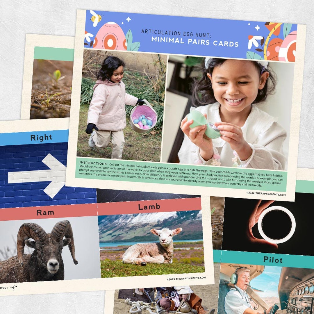 Printable Resource Articulation Egg Hunt: Minimal Pairs - Etsy