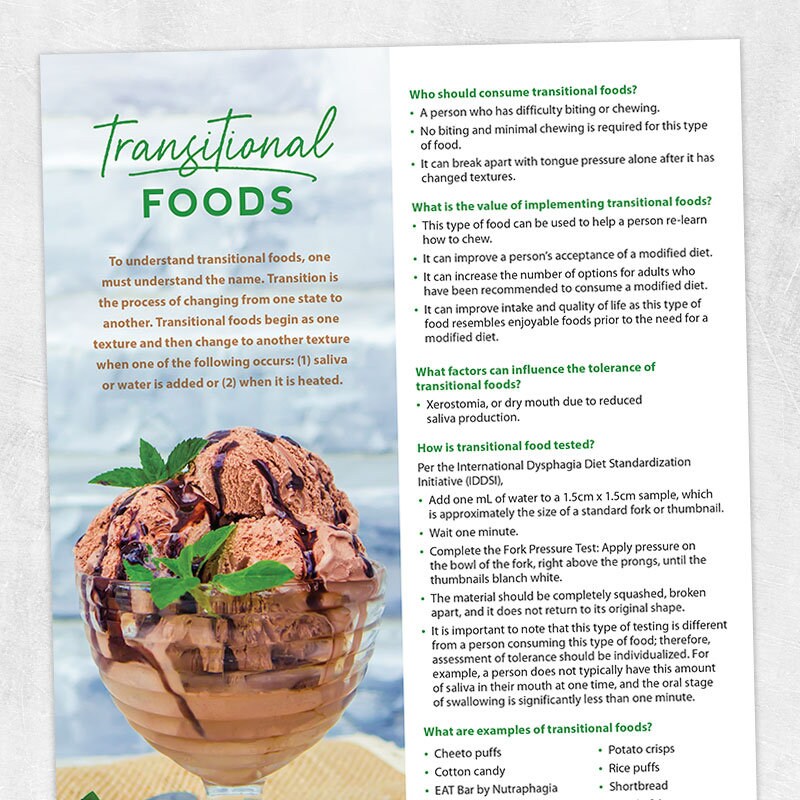 Printable Resource Transitional Foods - Etsy