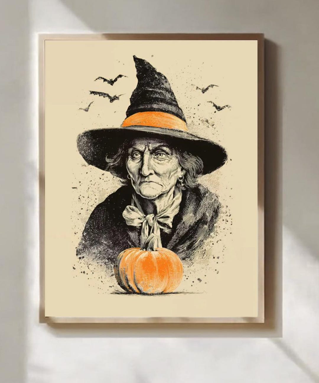 Halloween Witch Printable Poster Vintage Folklore Wall Art Print With ...