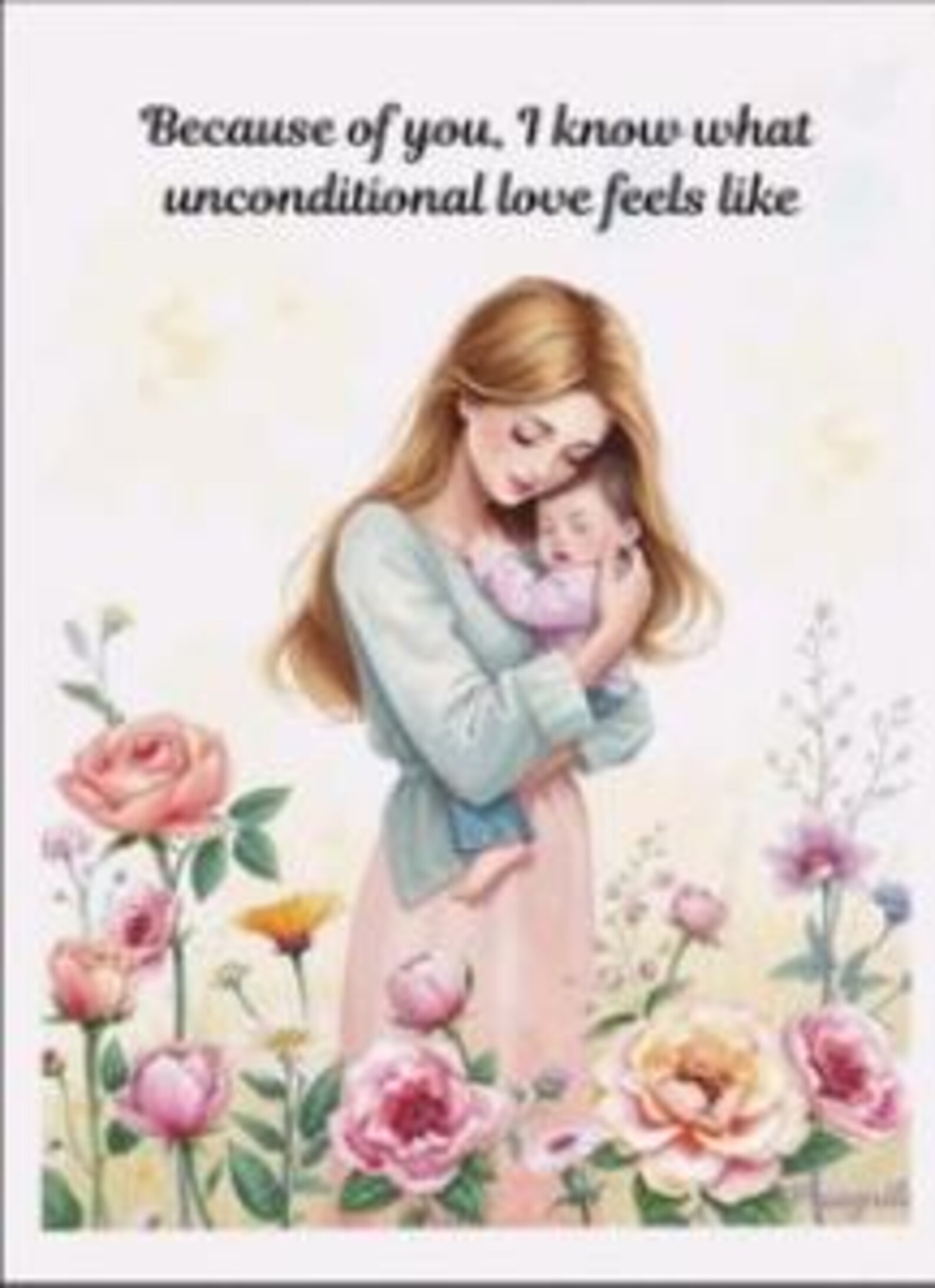1 Elegant Floral Mothers Day Wall Art Gorgeous Gift for Mom Home Decor ...