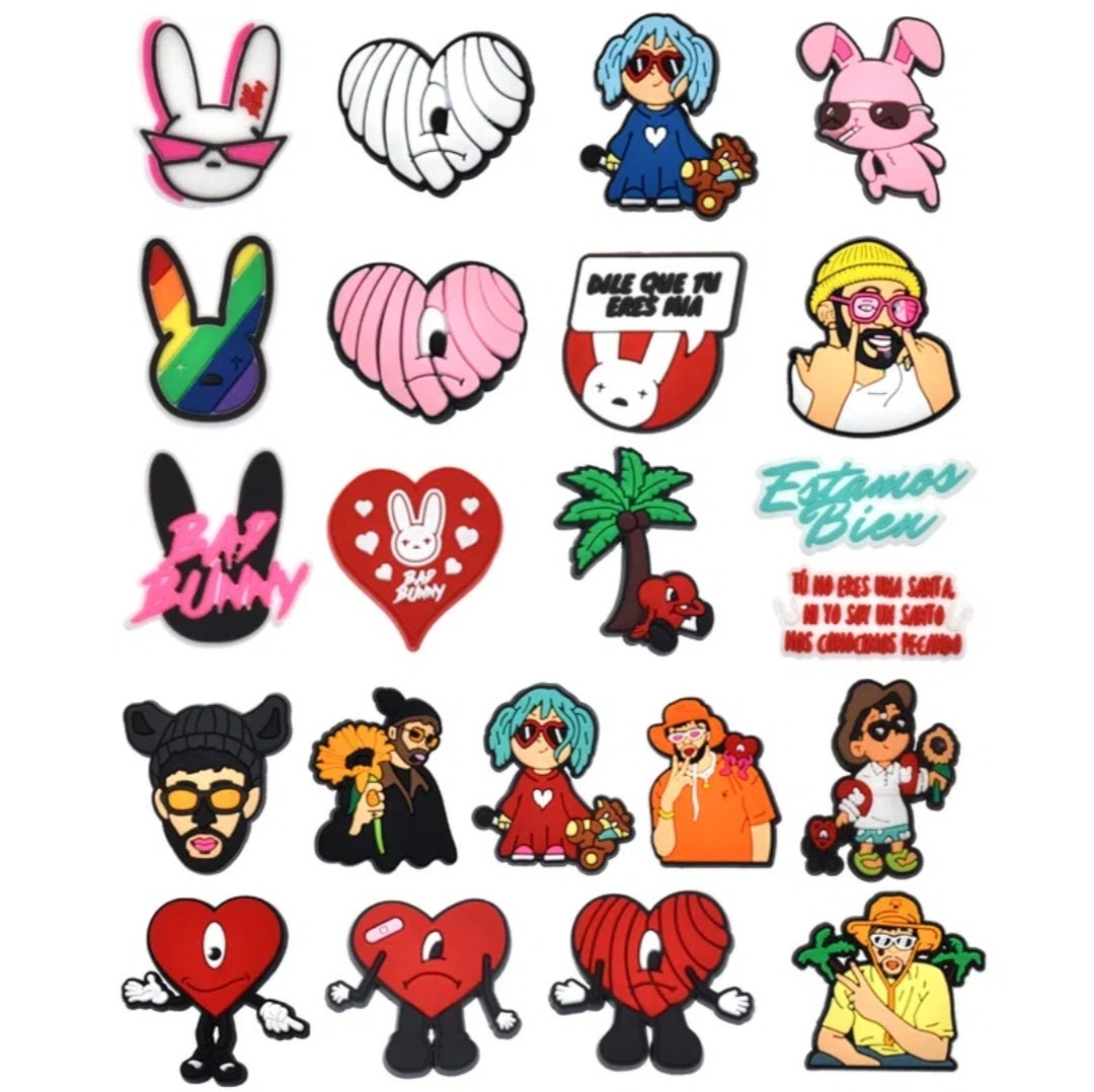 Bad Bunny 21 Pcs Jibbitz - Etsy