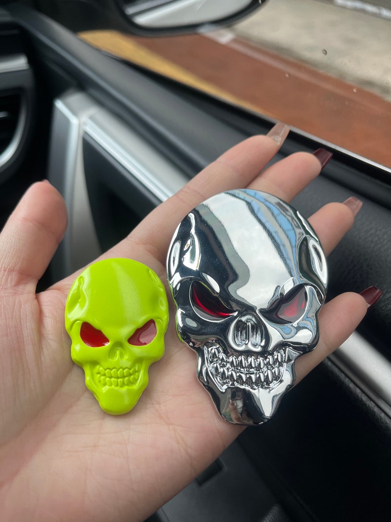 Skull Metal Car Stickers / Car Rear Tailgate Glass Interior - Etsy