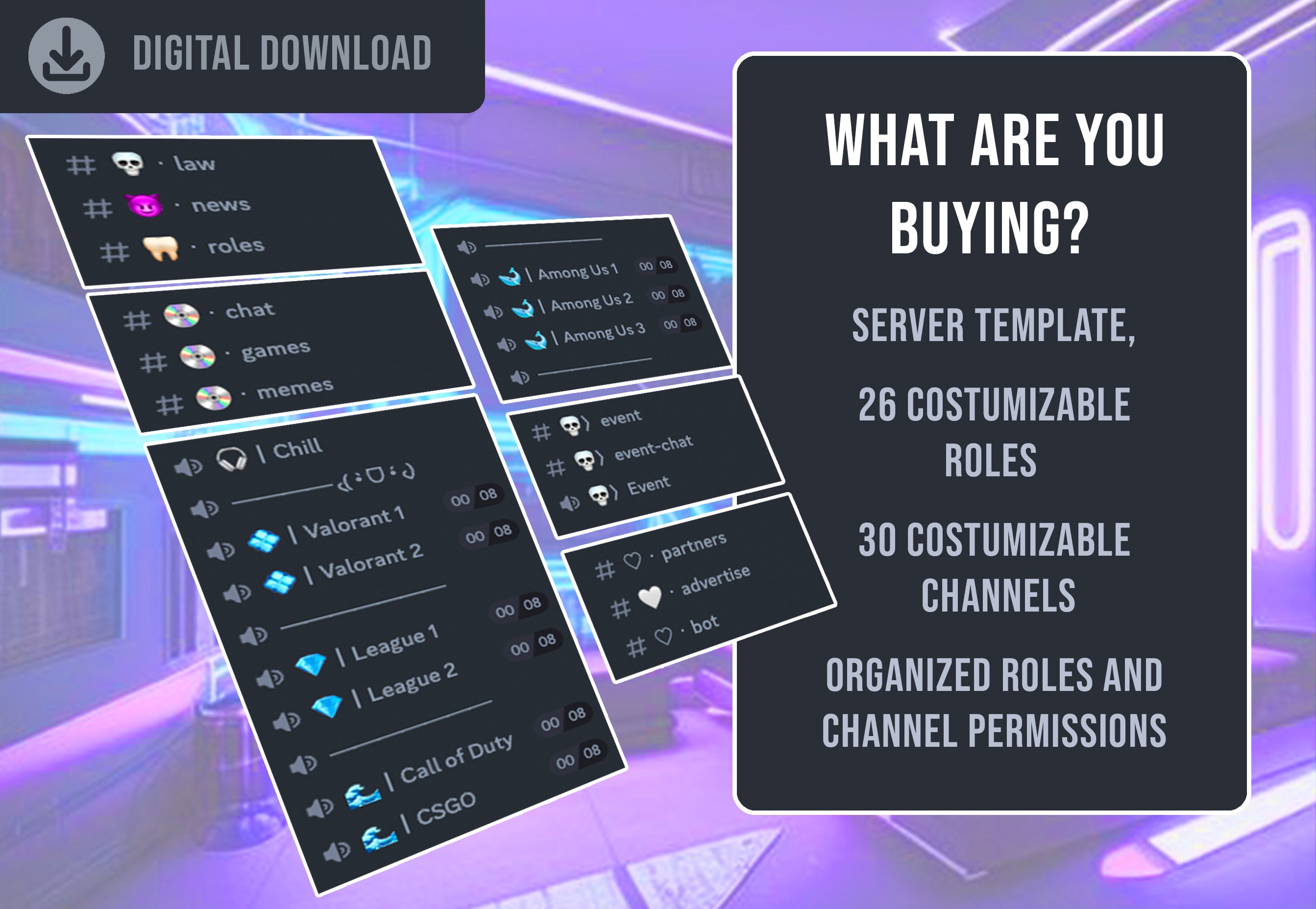 RAINBOW Aesthetic Discord Server Template Streamer & Content Creator ...