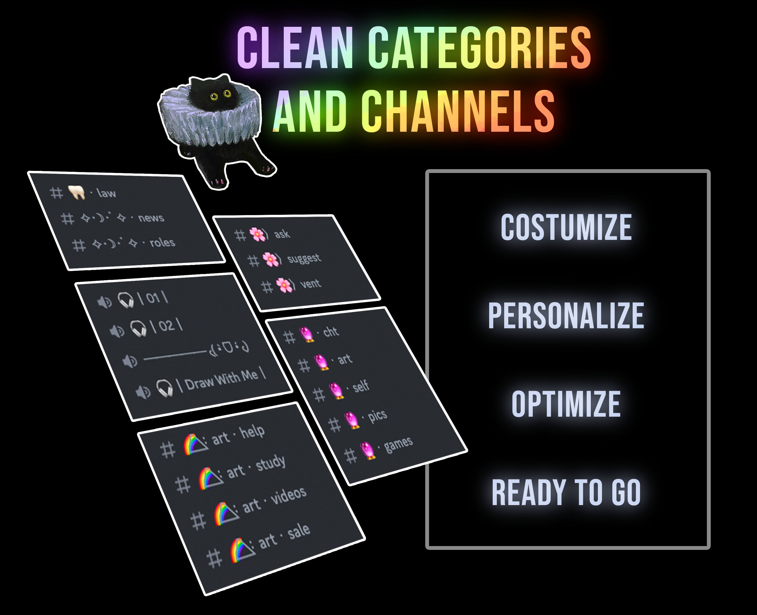 ART Aesthetic Discord Server Template Artist & Content Creator, Twitch ...