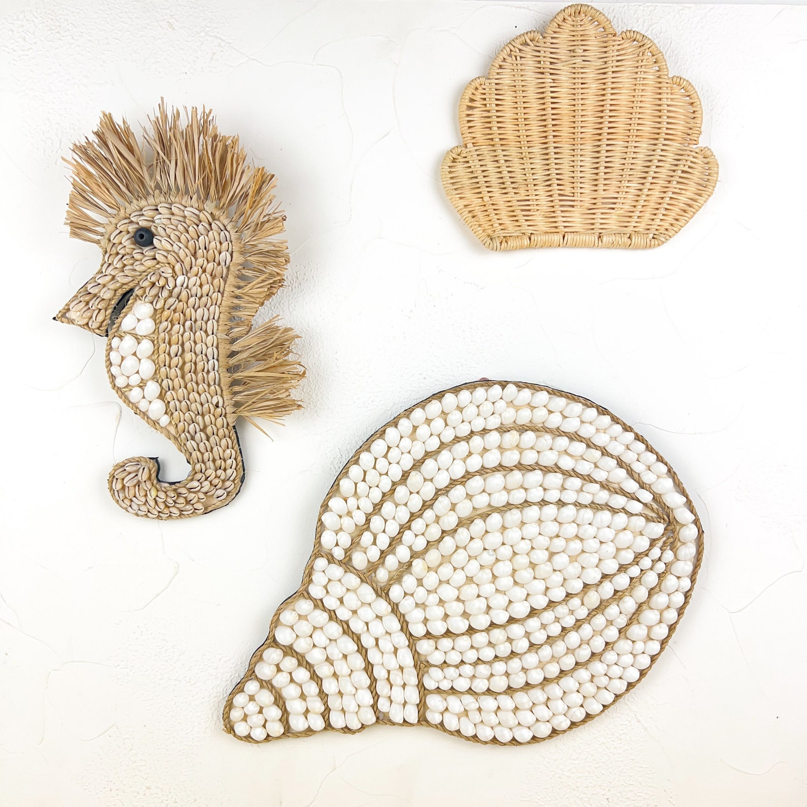 Sea Shell Nursery Wall Decor, Sea Shell Wall Hanging, Snail Wall Decor ...
