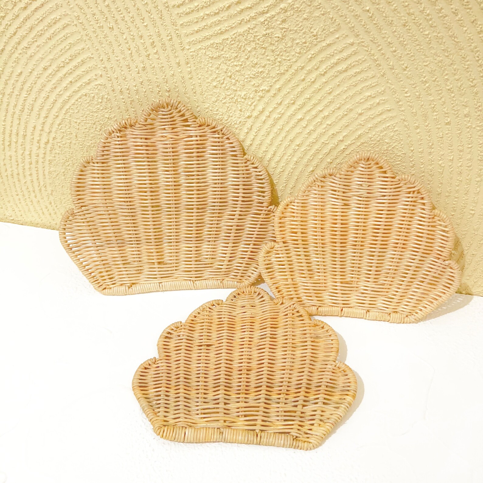 Rattan Sea Shell Nursery Wall Decor, Boho Nursery Decor, Rattan Wall ...