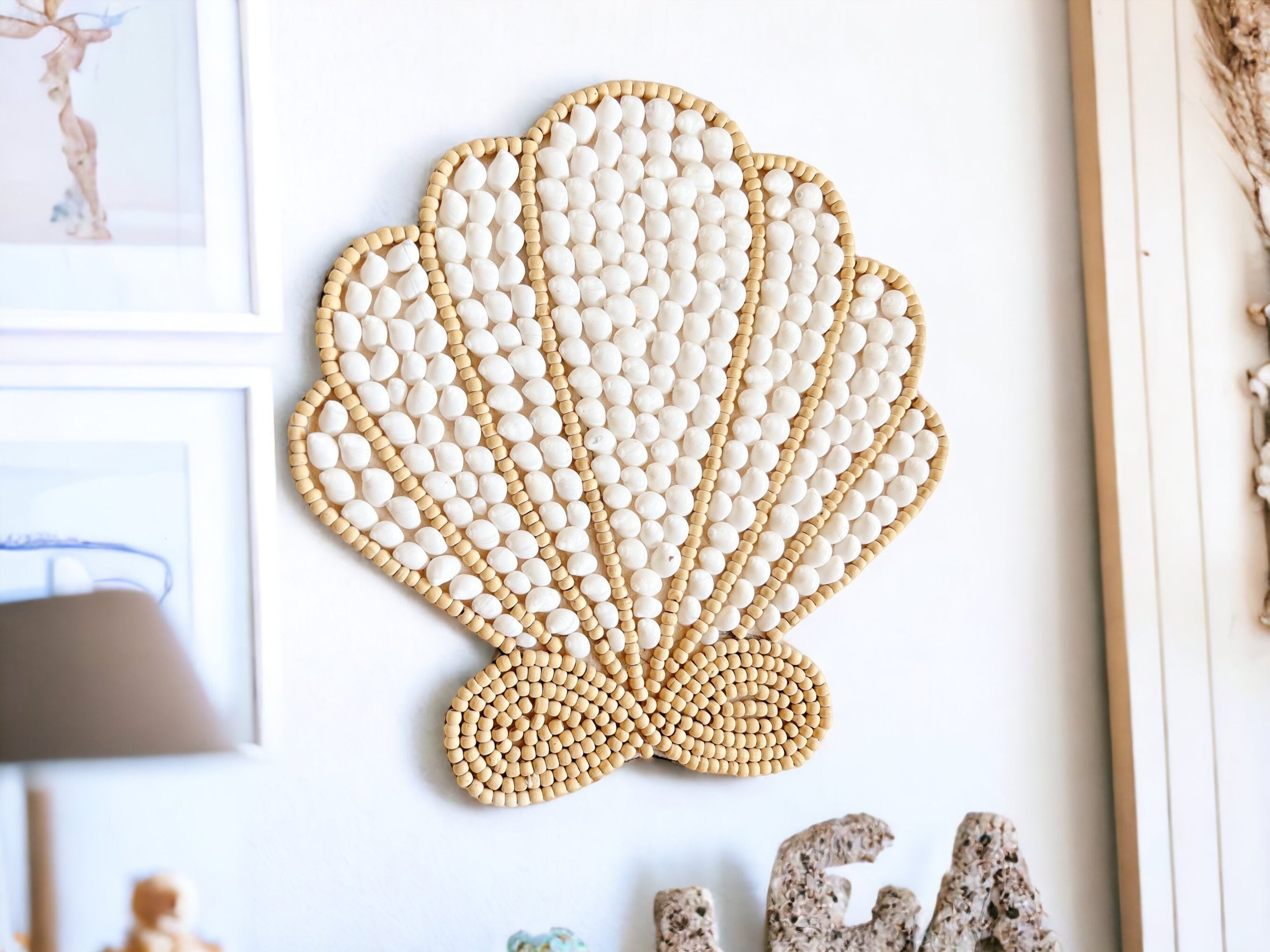 Handmade Sea Shell Wall Decor, Ocean Nursery Art - Etsy