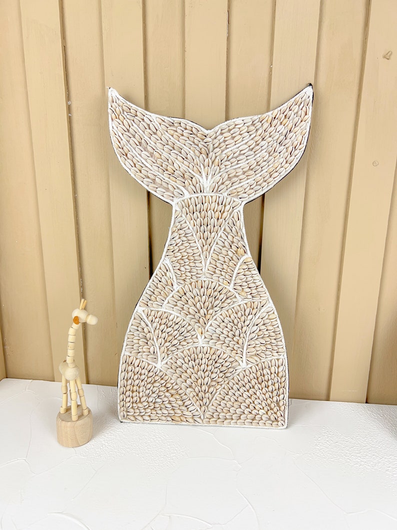 Seashell Mermaid Tail Wall Decor, Shell Nursery Decor, Childrens Wall ...