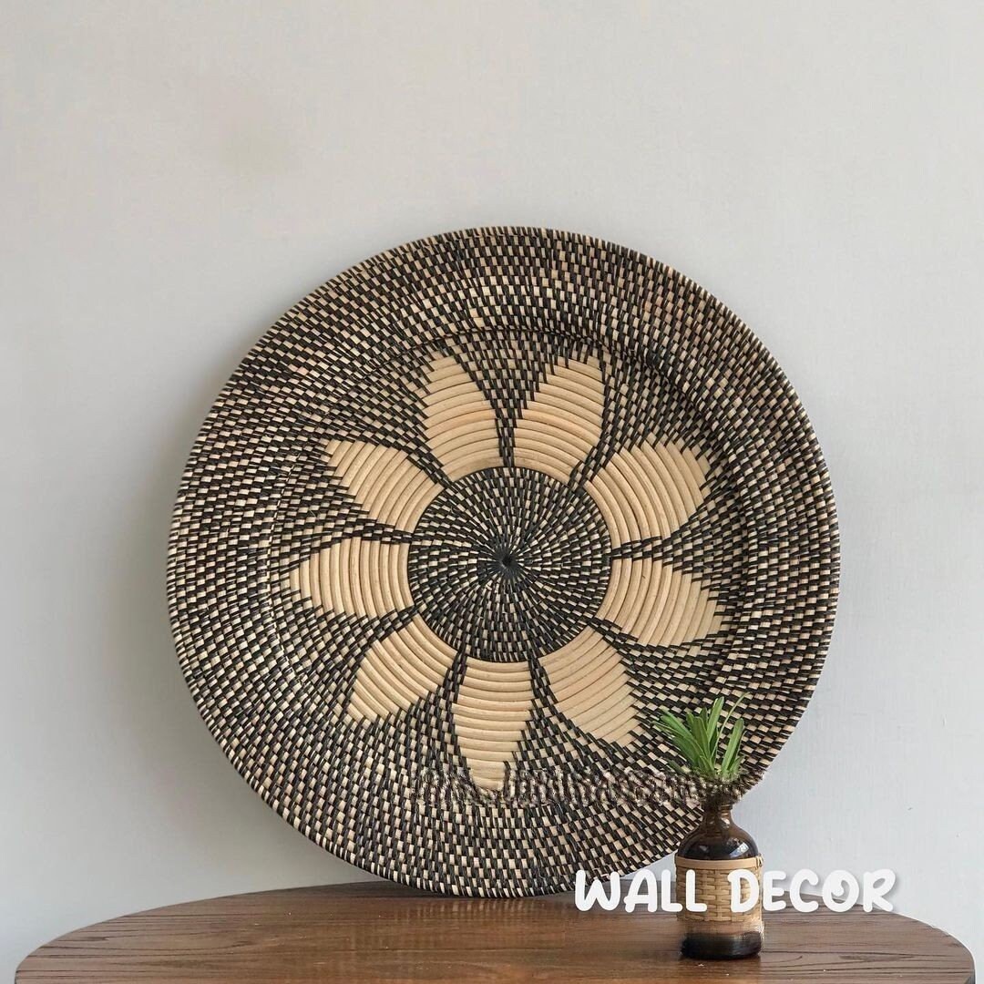 Rattan Wall Decor - Natural Wall Hanging - Large Wall Hanging - Boho ...