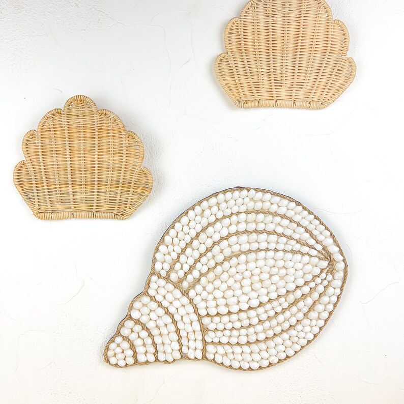 Sea Shell Nursery Wall Decor, Sea Shell Wall Hanging, Snail Wall Decor ...