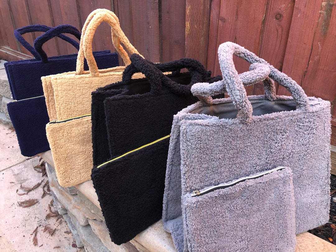 Sherpa Fleece Teddy Tote - Etsy
