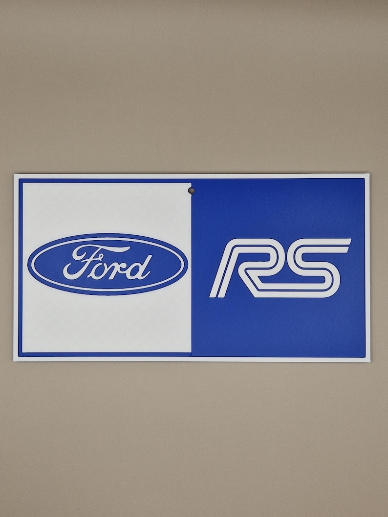 Ford RS Sign: 3D Printed Car Enthusiast Decor - Etsy UK