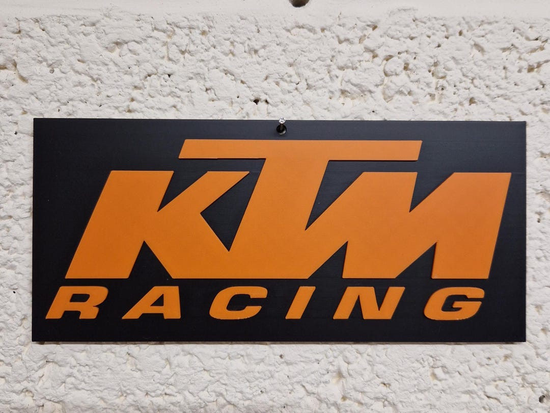 KTM Racing Sign: 3D Printed Motorcycle Decor - Etsy