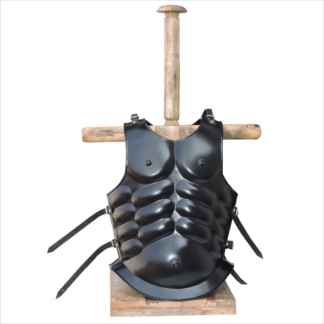 Medieval Roman Greek Muscle Body Armour Black - Etsy